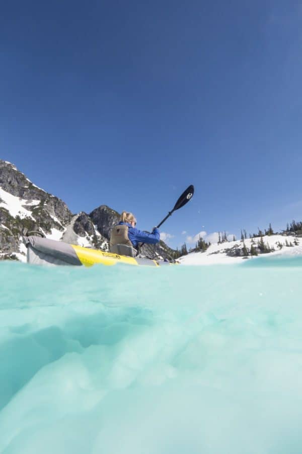 Canada Adventures - Kayaking Vibrant Blue Glacial Lake Meltwater
