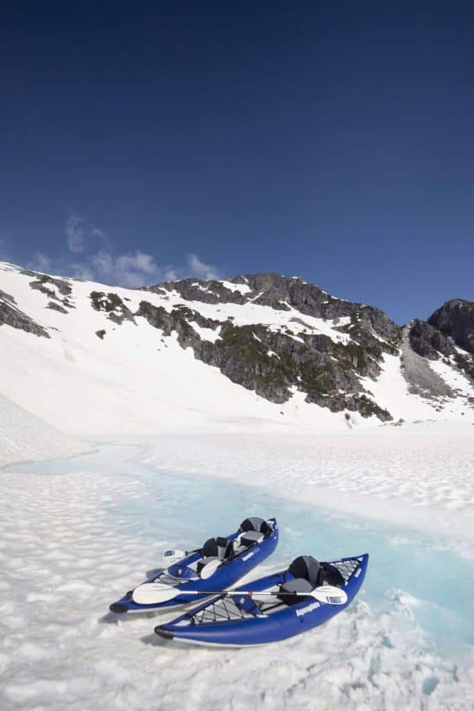 Canada Adventures - Kayaking Vibrant Blue Glacial Lake Meltwater